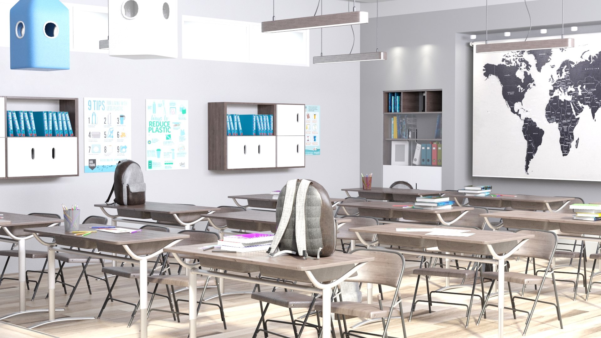 3D Classroom School Model - TurboSquid 1464834