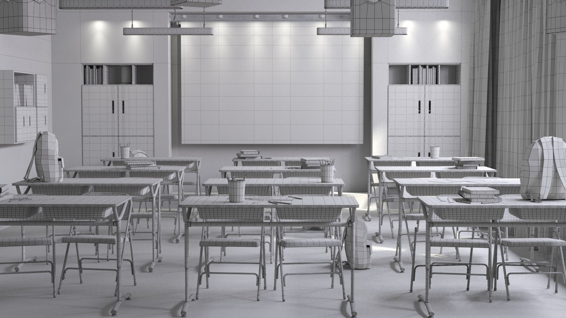 3D Classroom School Model - TurboSquid 1464834