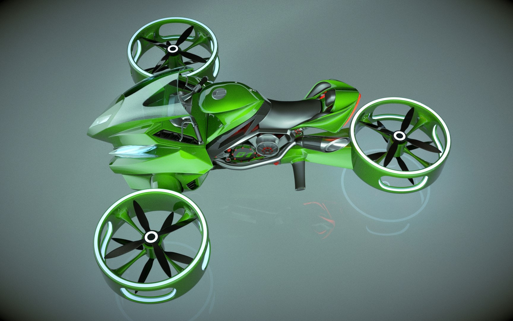 3D T Copter Bike 01 - TurboSquid 1985193