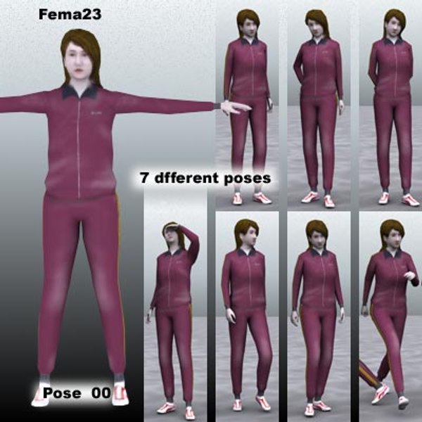 human female girl 3d 3ds