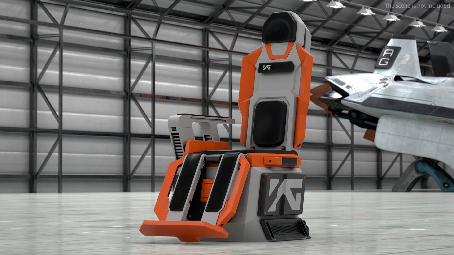 3D Futuristic Pilot Seat model - TurboSquid 2003938