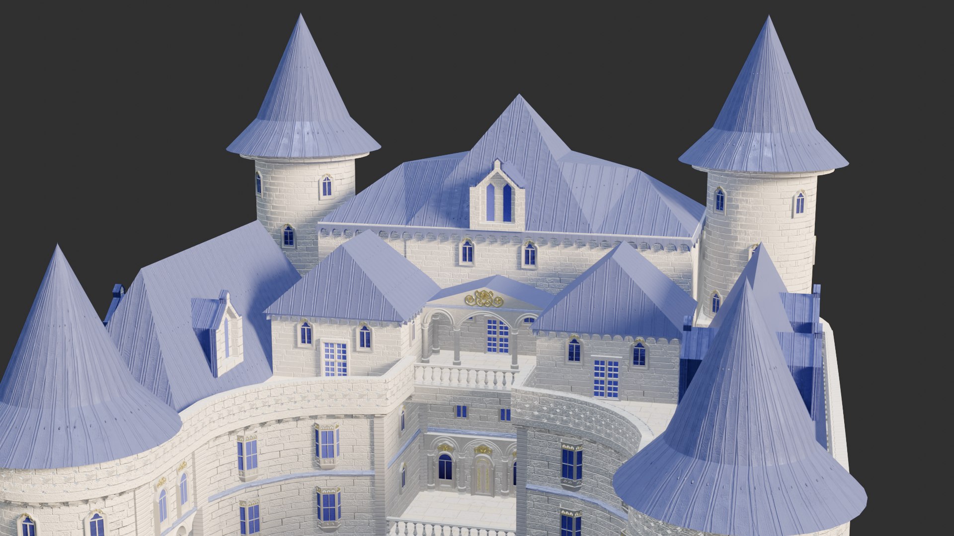 Cartoon Fantasy Castle 3D Model - TurboSquid 2385658