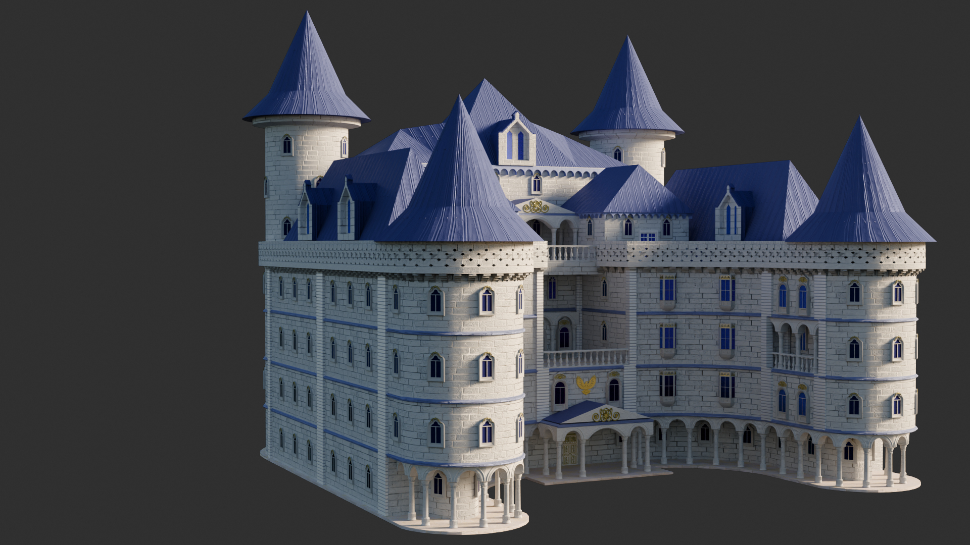Cartoon Fantasy Castle 3D Model - TurboSquid 2385658