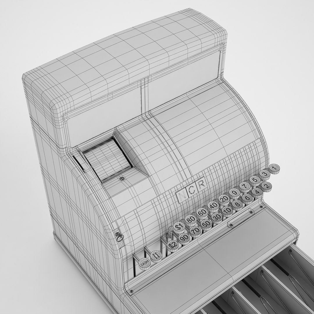 3D retro cash register model - TurboSquid 1225032