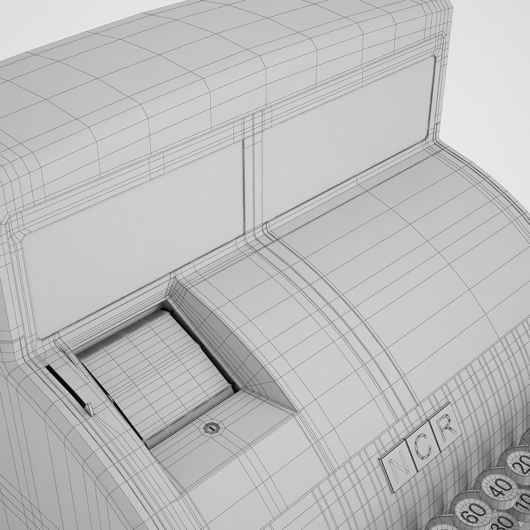 3D retro cash register model - TurboSquid 1225032