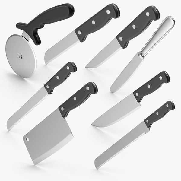 3d set knife model