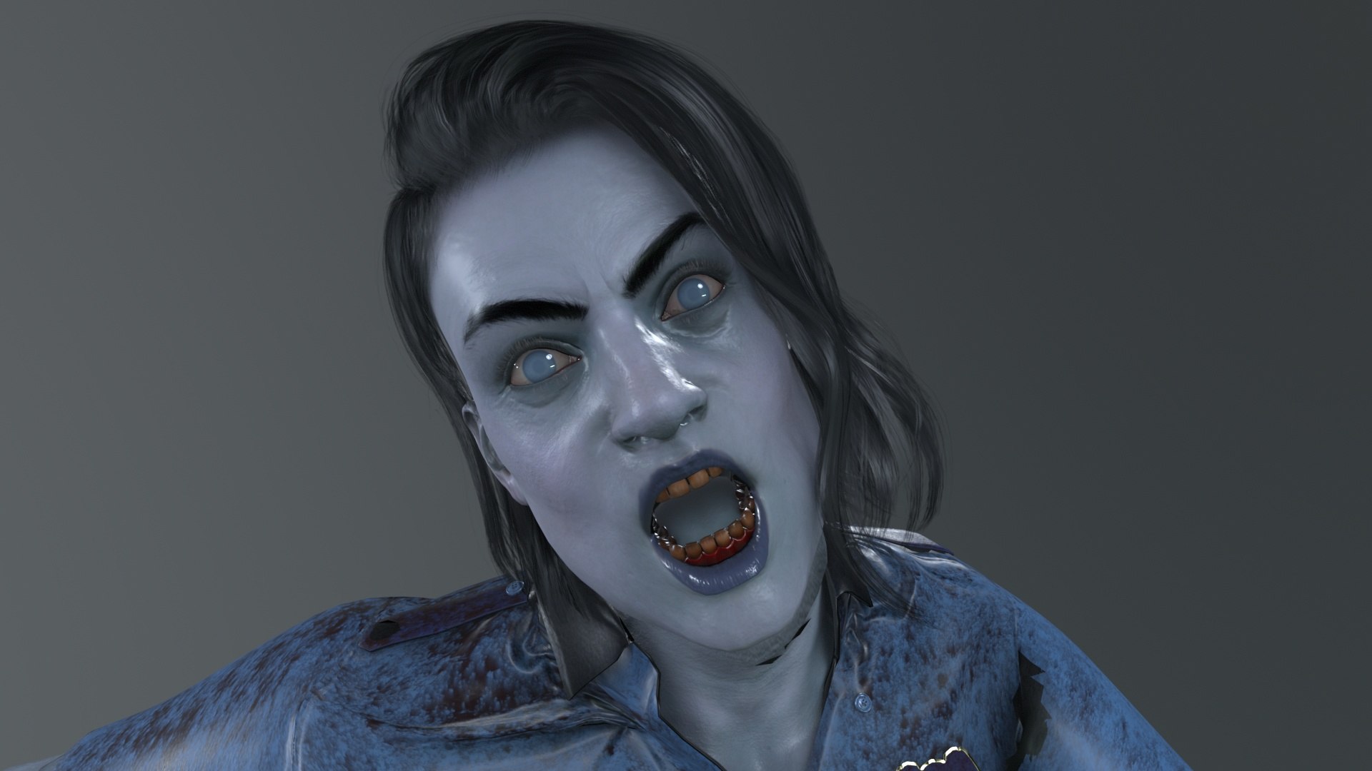 Game Ready Zombie Police 02 3D Model - TurboSquid 2217346