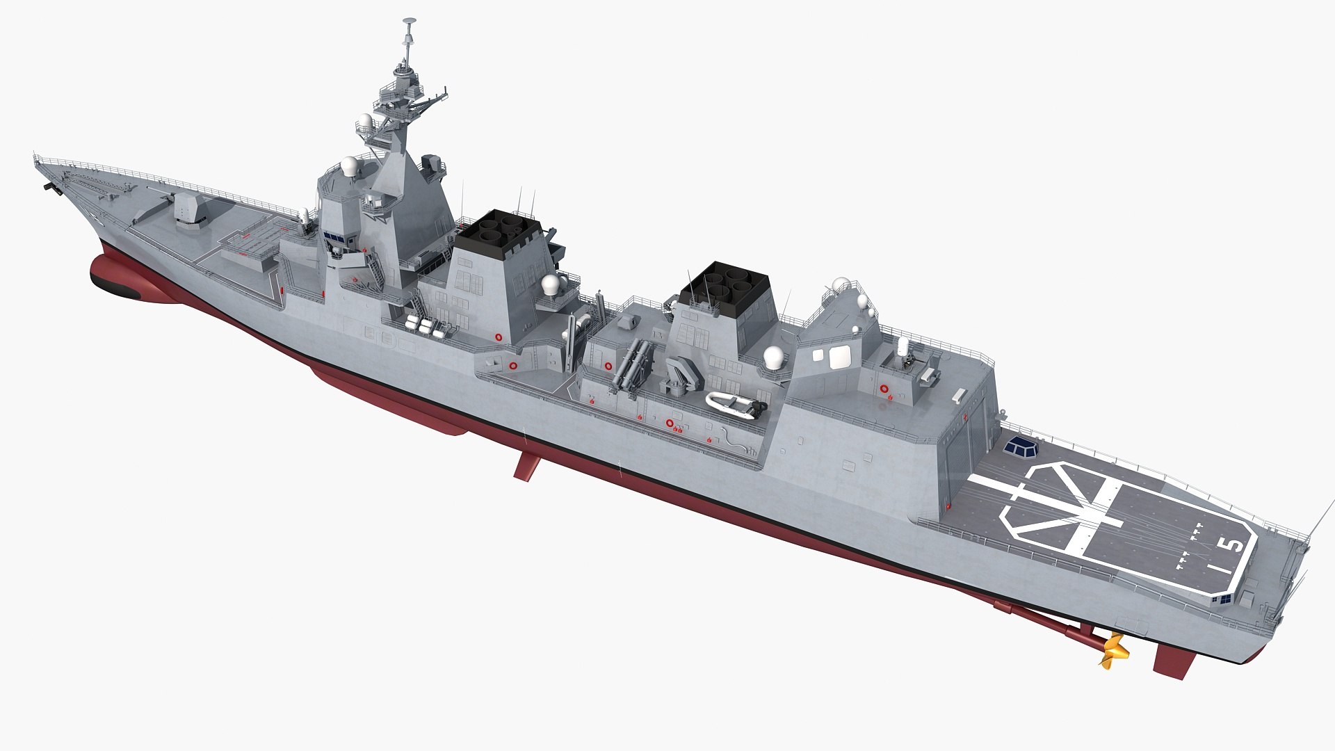 Akizuki Class Destroyer 19DD 3D Model - TurboSquid 2171426
