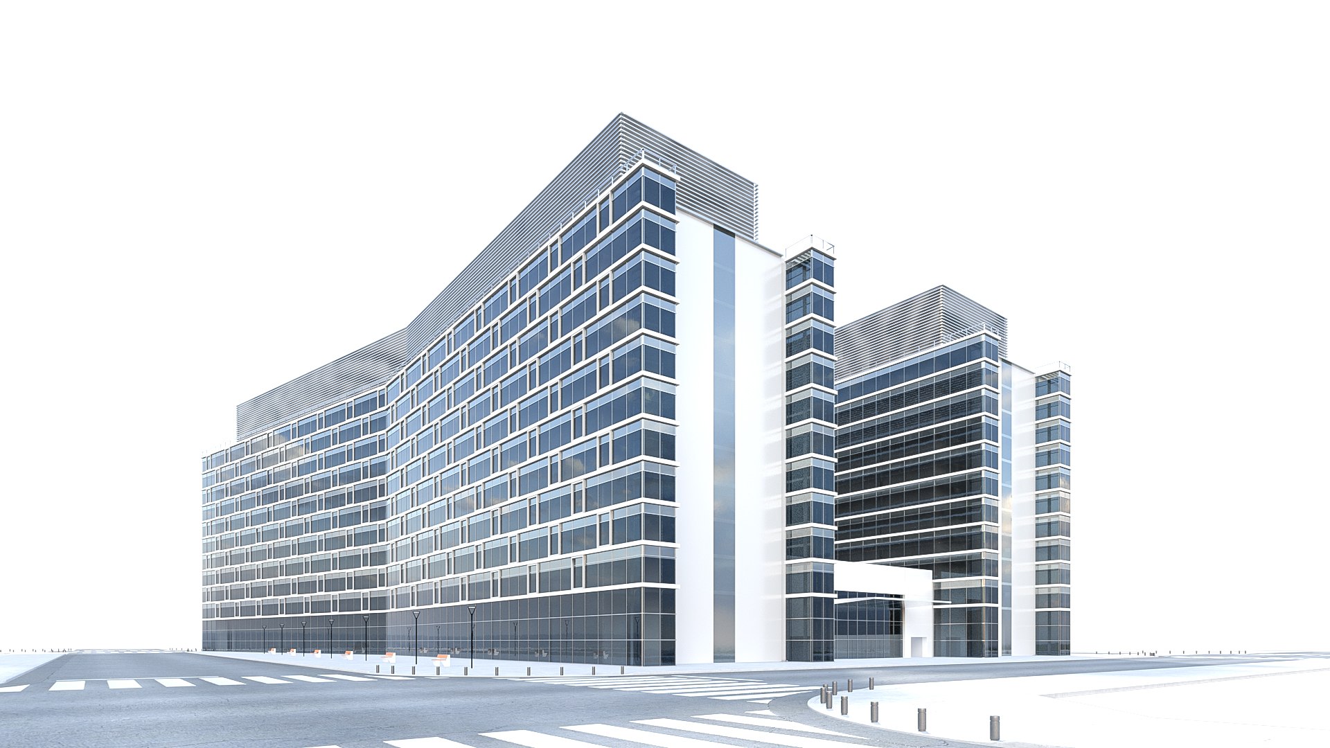 3D Office Building 03 Model - TurboSquid 2360158