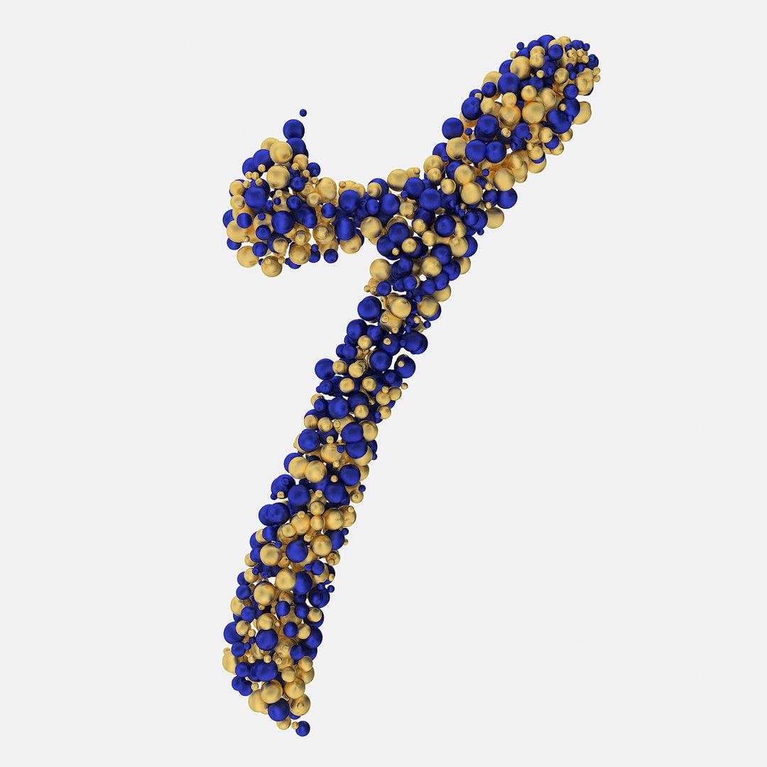Calligraphic Digit 1 Number 3D Model - TurboSquid 1396139