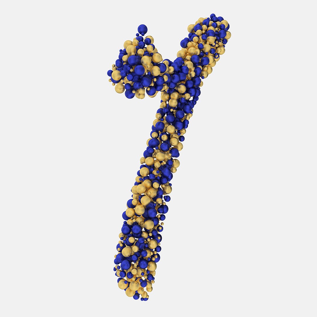 Calligraphic Digit 1 Number 3D Model - TurboSquid 1396139