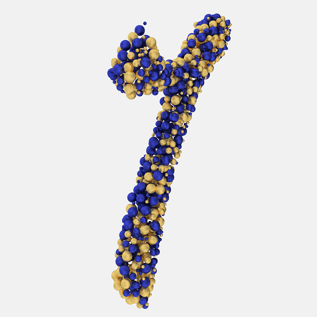 Calligraphic digit 1 number 3D model - TurboSquid 1396139