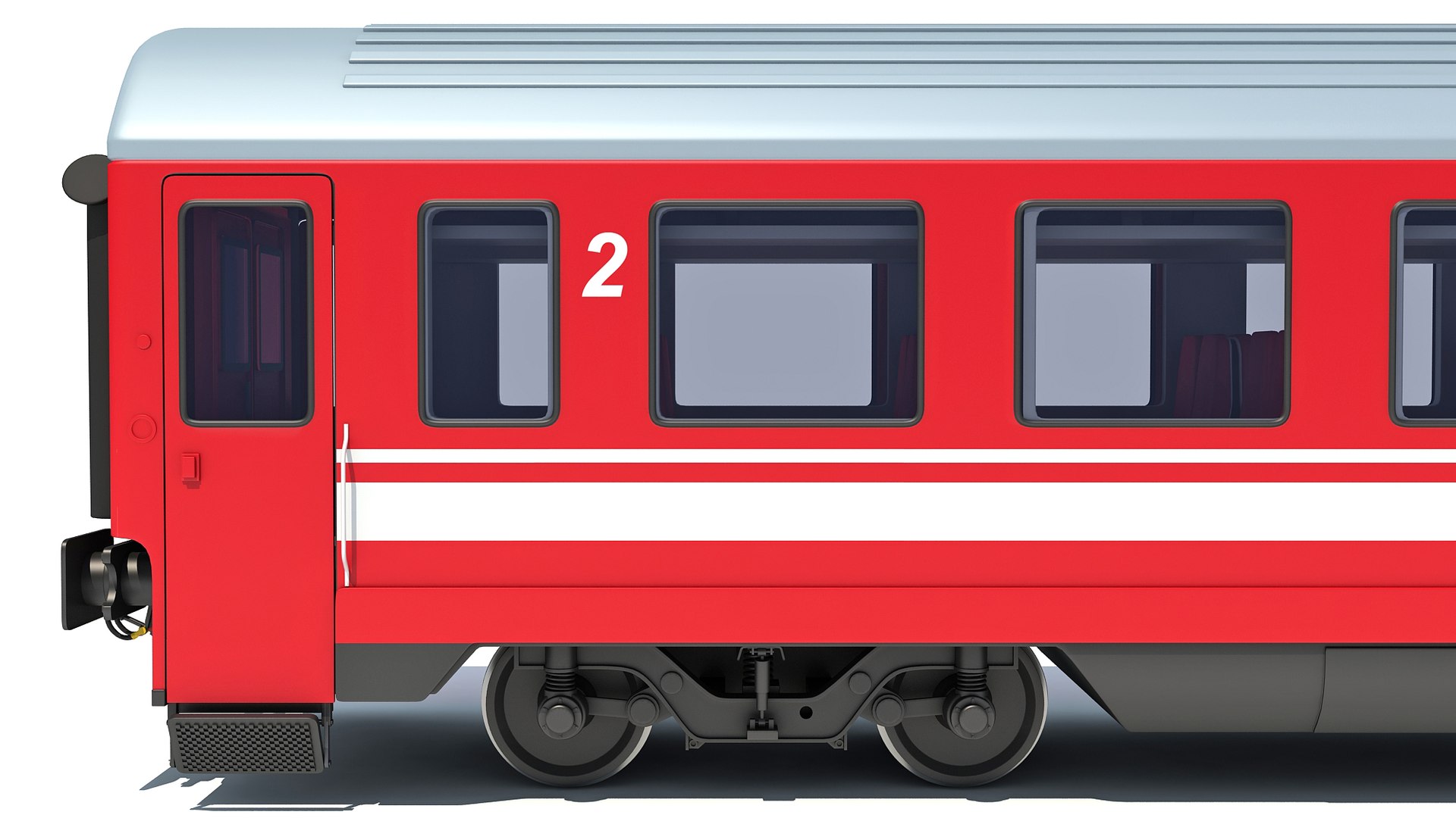 Passenger Train Car Side View
