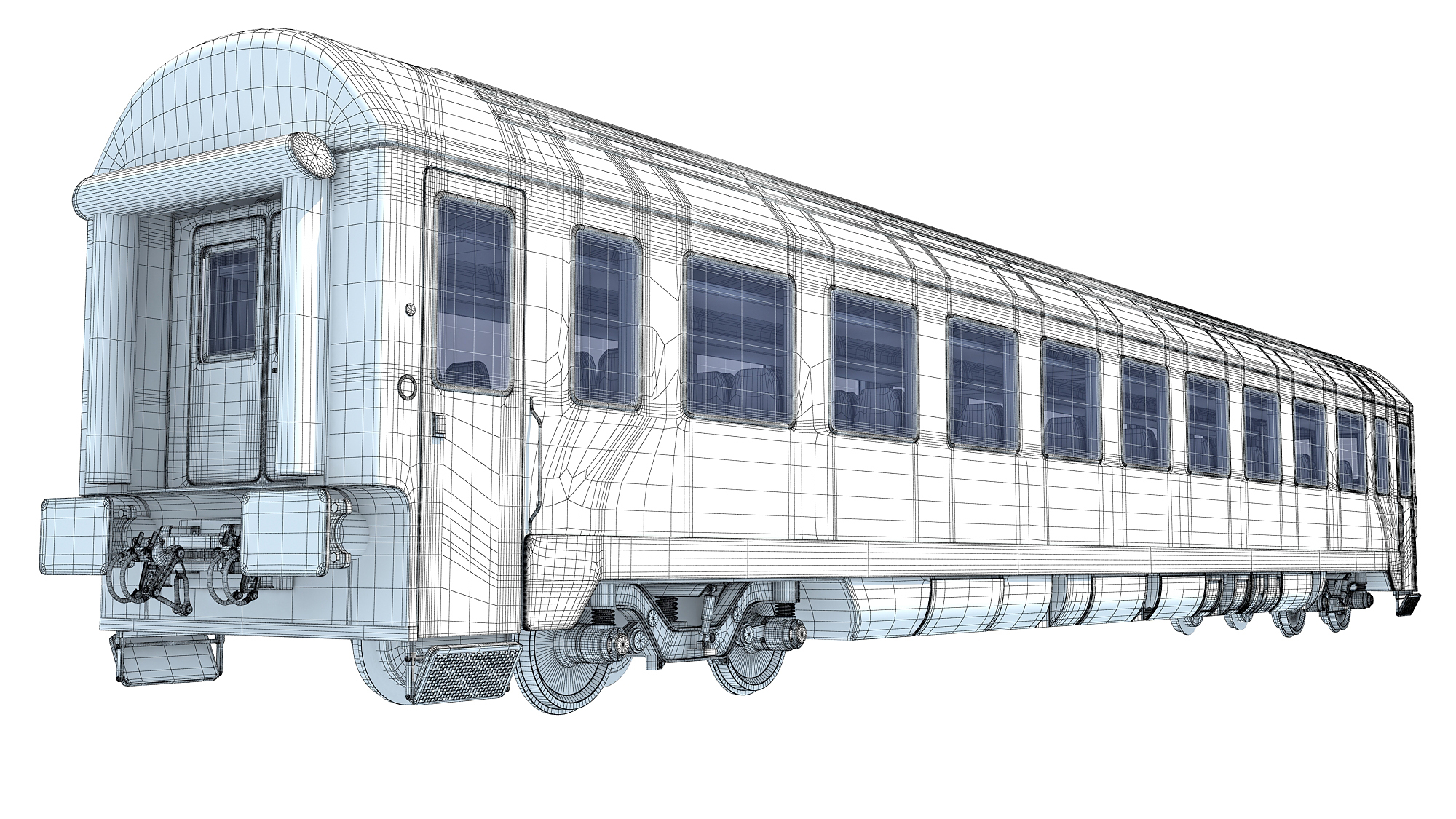 3D model train passenger car - TurboSquid 1624457