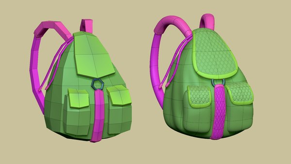 Female backpack - character model - TurboSquid 1661401