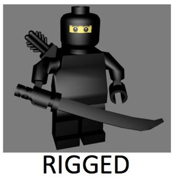 c4d lego ninja character rigged