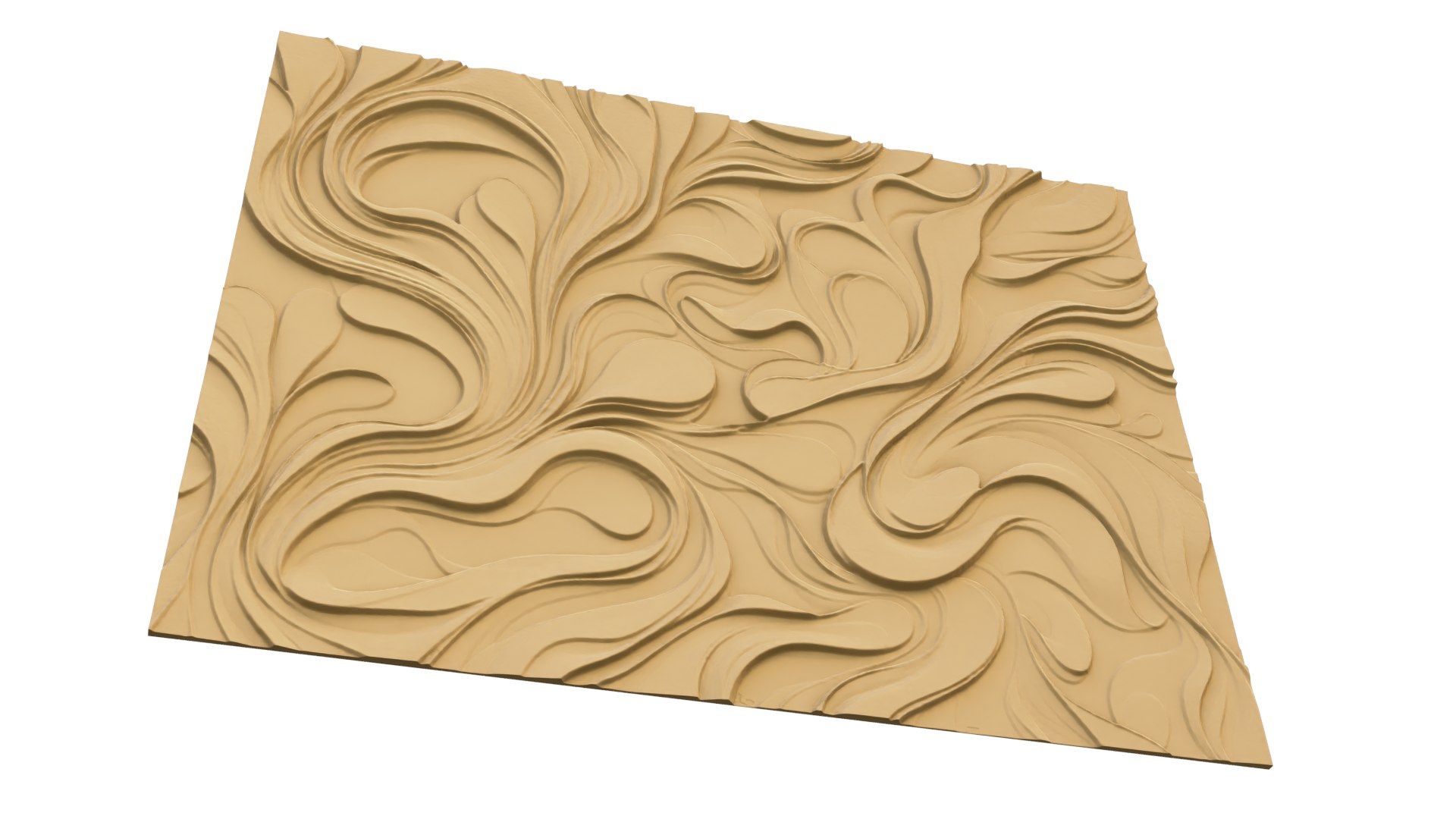 3D Modern Panel Wall Decor Set Wall Relief Mural CNC 125 - TurboSquid ...