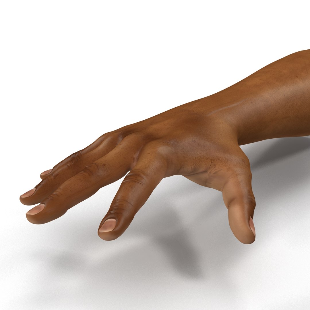 3d model hand man african