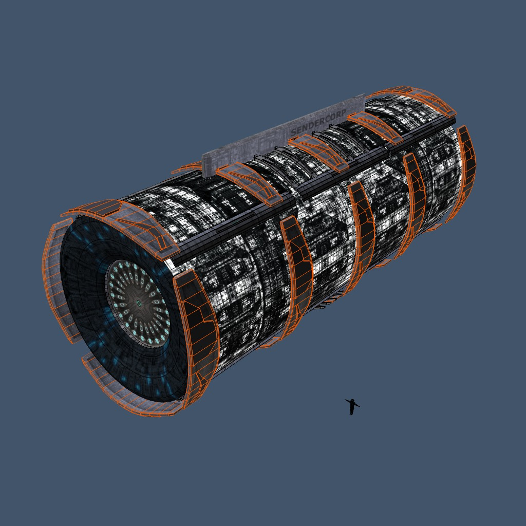 3d stardrive spaceship engine model