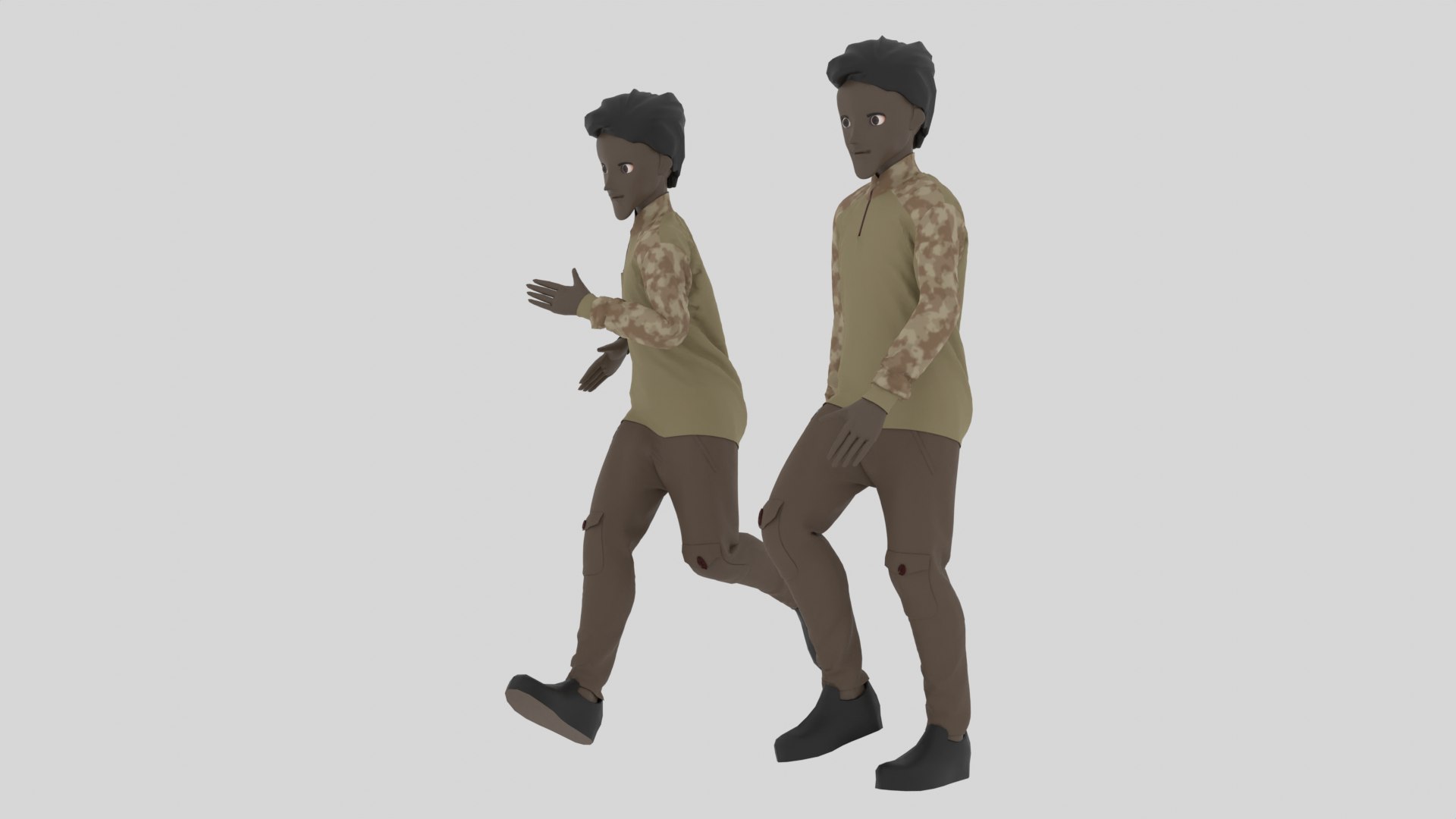 3D Cartoon Character Walking And Running Animation - TurboSquid 2004051