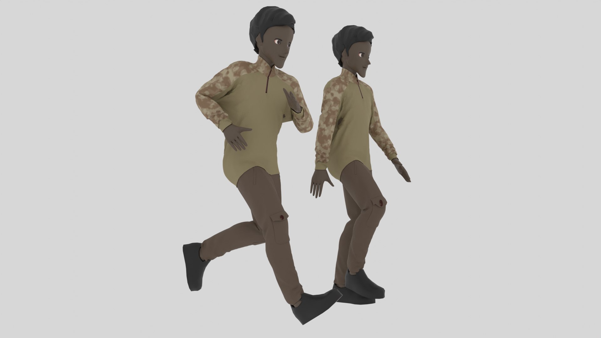 3D Cartoon Character Walking And Running Animation - TurboSquid 2004051