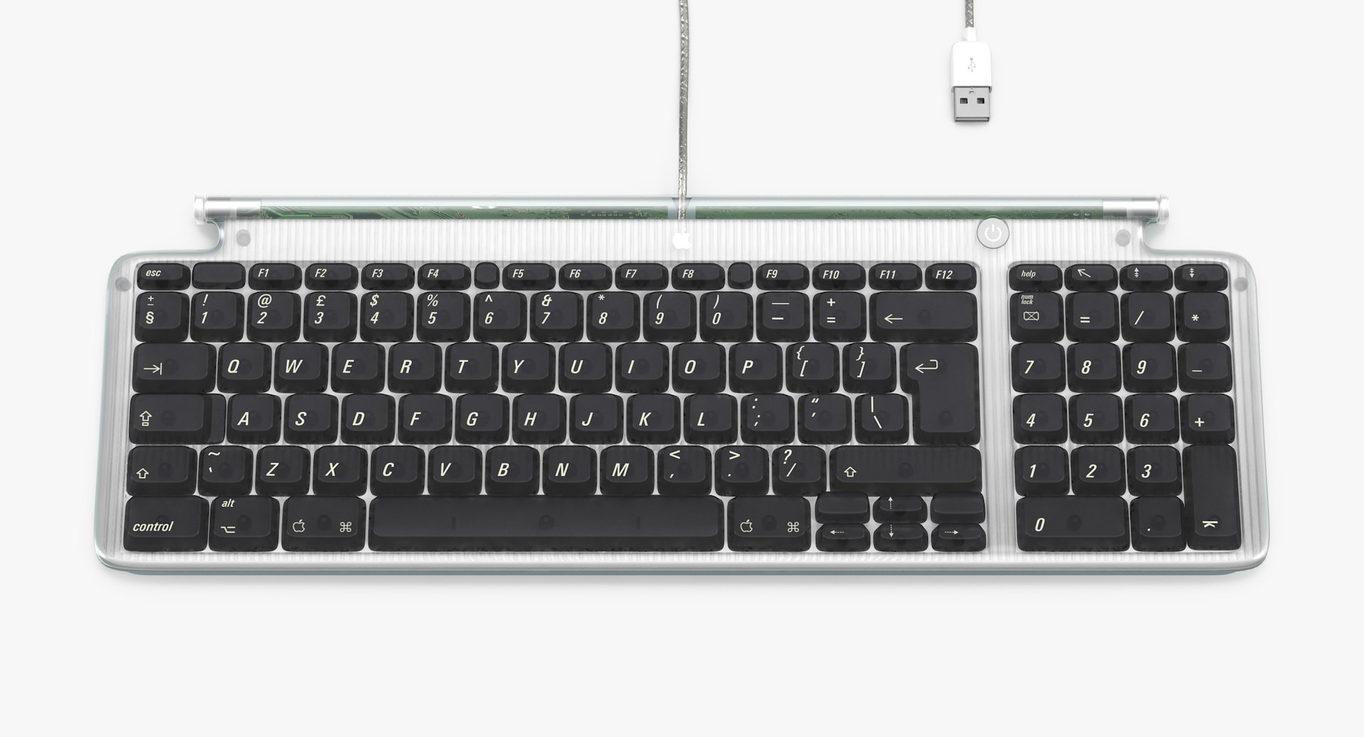 Apple Usb Keyboard 3d Model