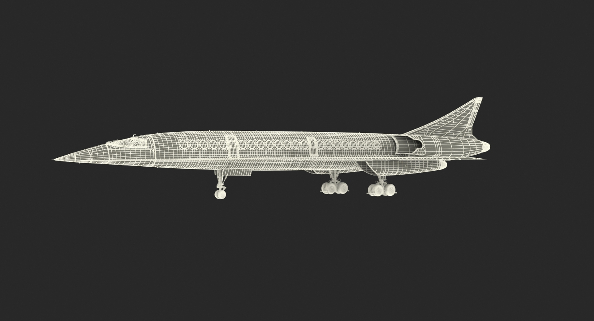 Boom Supersonic Jet Rigged 3D Model - TurboSquid 1214039