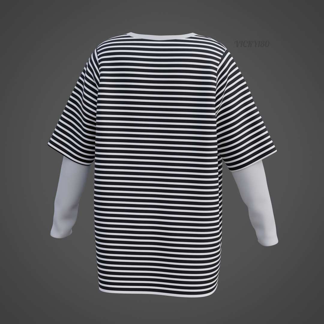 Punk Oversized Stripes Shirt - Harajuku Long Sleeves T-shirt Different ...