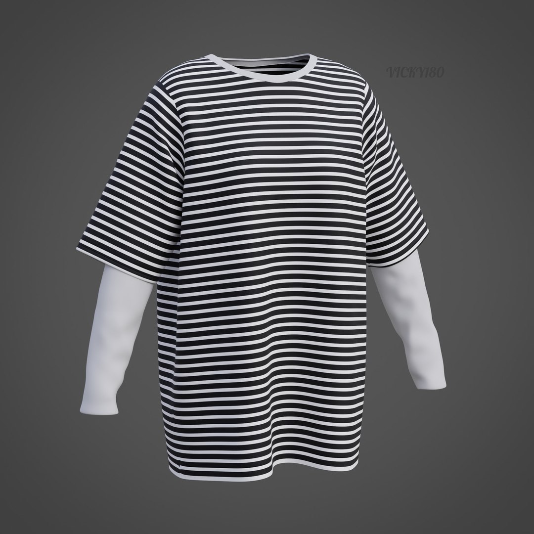 Punk Oversized Stripes Shirt - Harajuku Long Sleeves T-shirt Different ...
