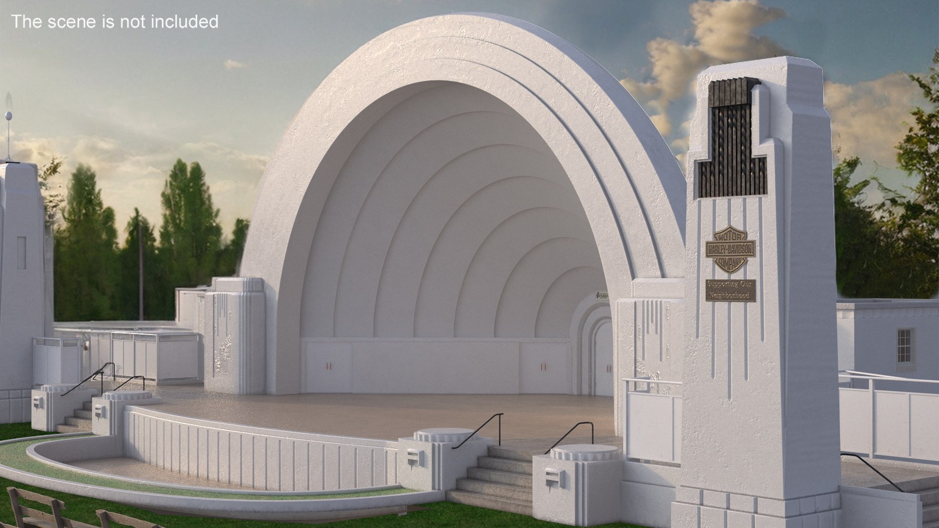 3D Model Open Air Amphitheater Structure With Seats - TurboSquid 2300629