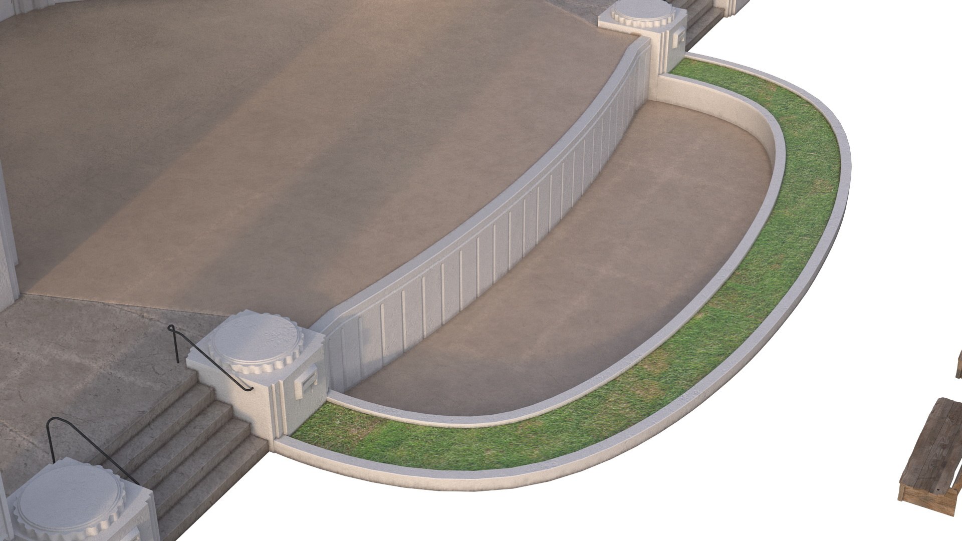 3D Model Open Air Amphitheater Structure With Seats - TurboSquid 2300629