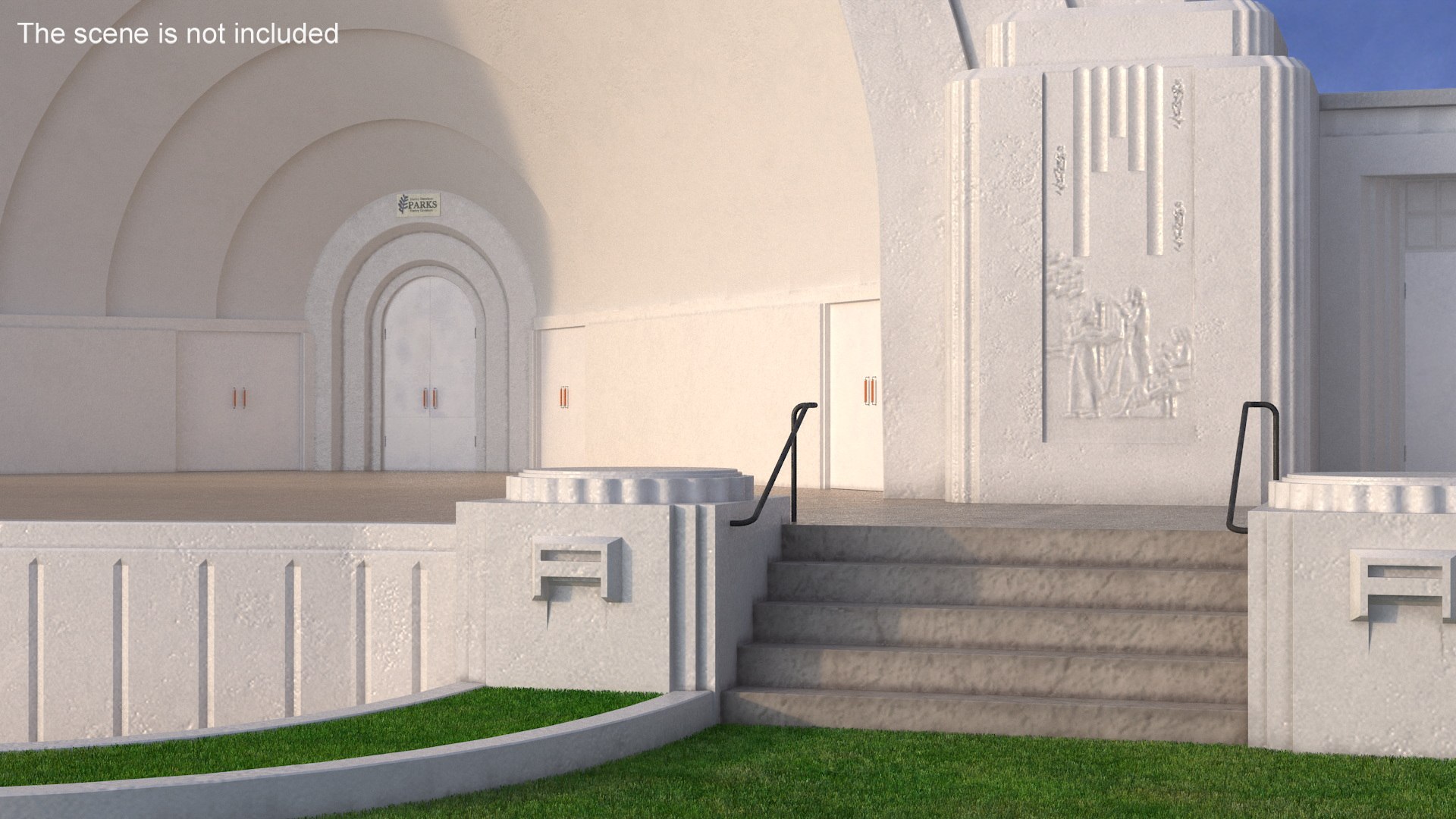 3D Model Open Air Amphitheater Structure With Seats - TurboSquid 2300629