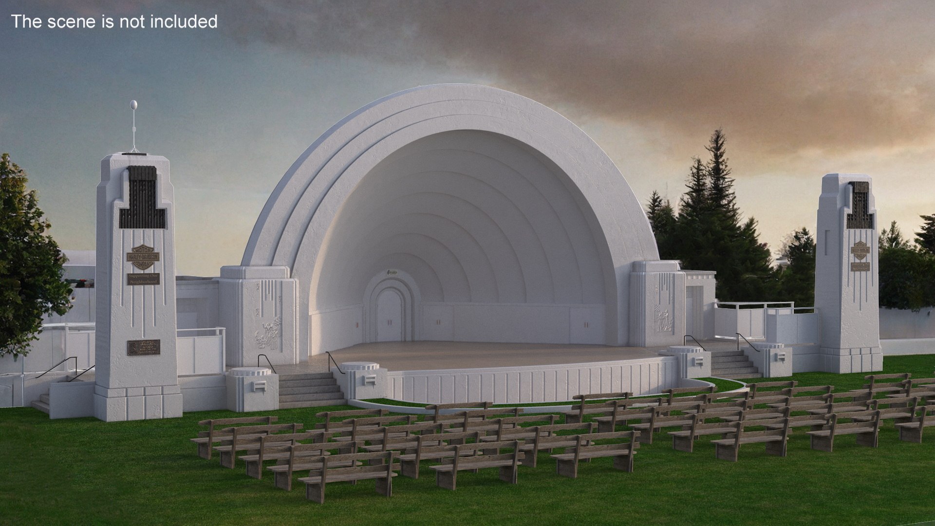 3D Model Open Air Amphitheater Structure With Seats - TurboSquid 2300629