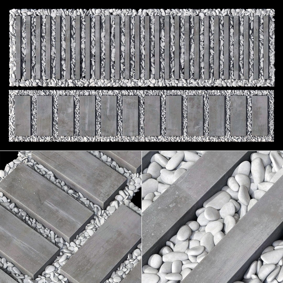 Paving Road Plate Stone Pebble N1 3D Model - TurboSquid 1723862