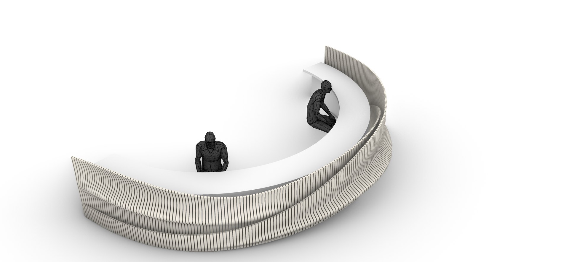 Parametric Counter Desk 02 Model - TurboSquid 1963523