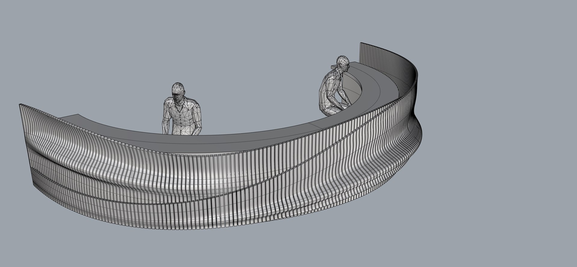 Parametric Counter Desk 02 Model - TurboSquid 1963523