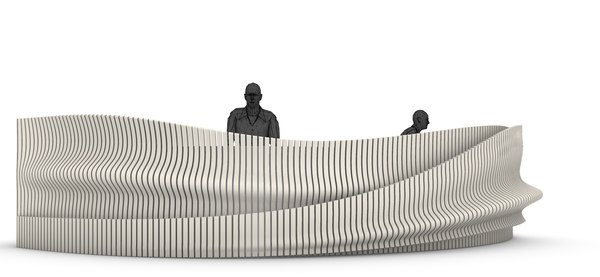 Parametric Counter Desk 02 model - TurboSquid 1963523