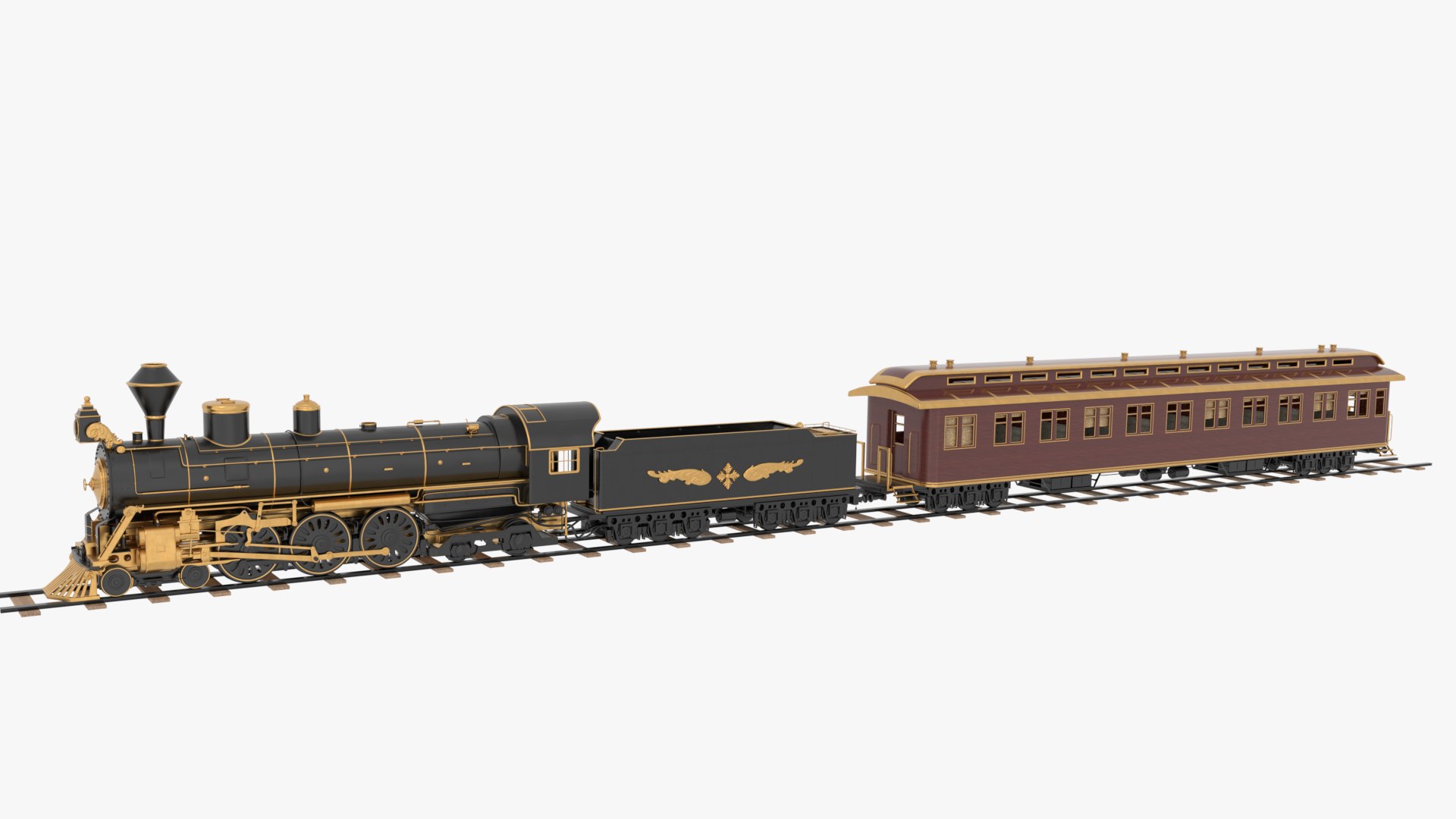 3D Model Steam Train(1) - TurboSquid 2417163
