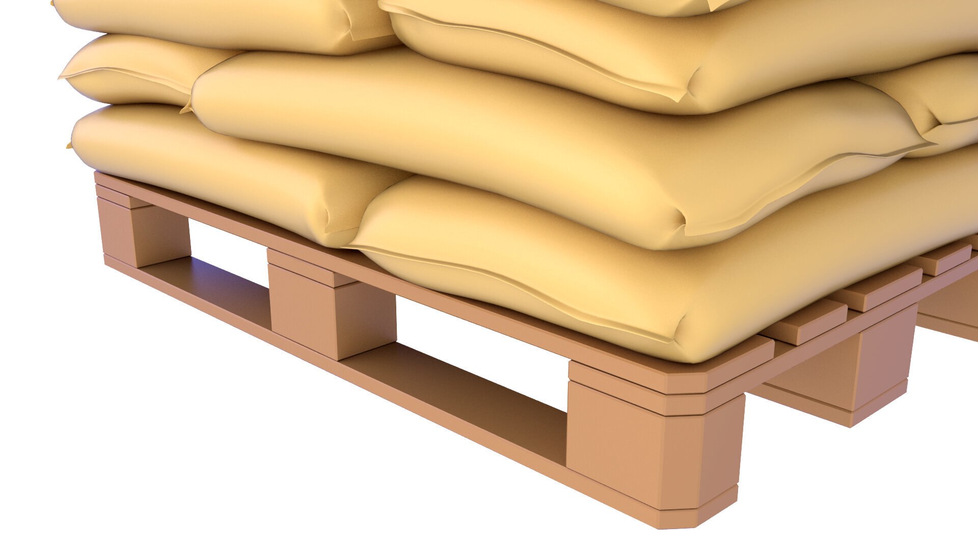 3D Pallet With Bags 9 - TurboSquid 2003180