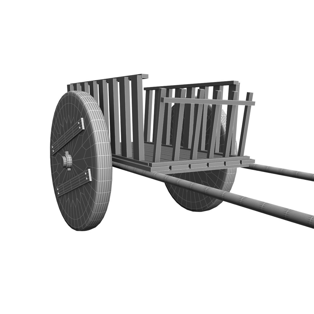 3d model wagon cart