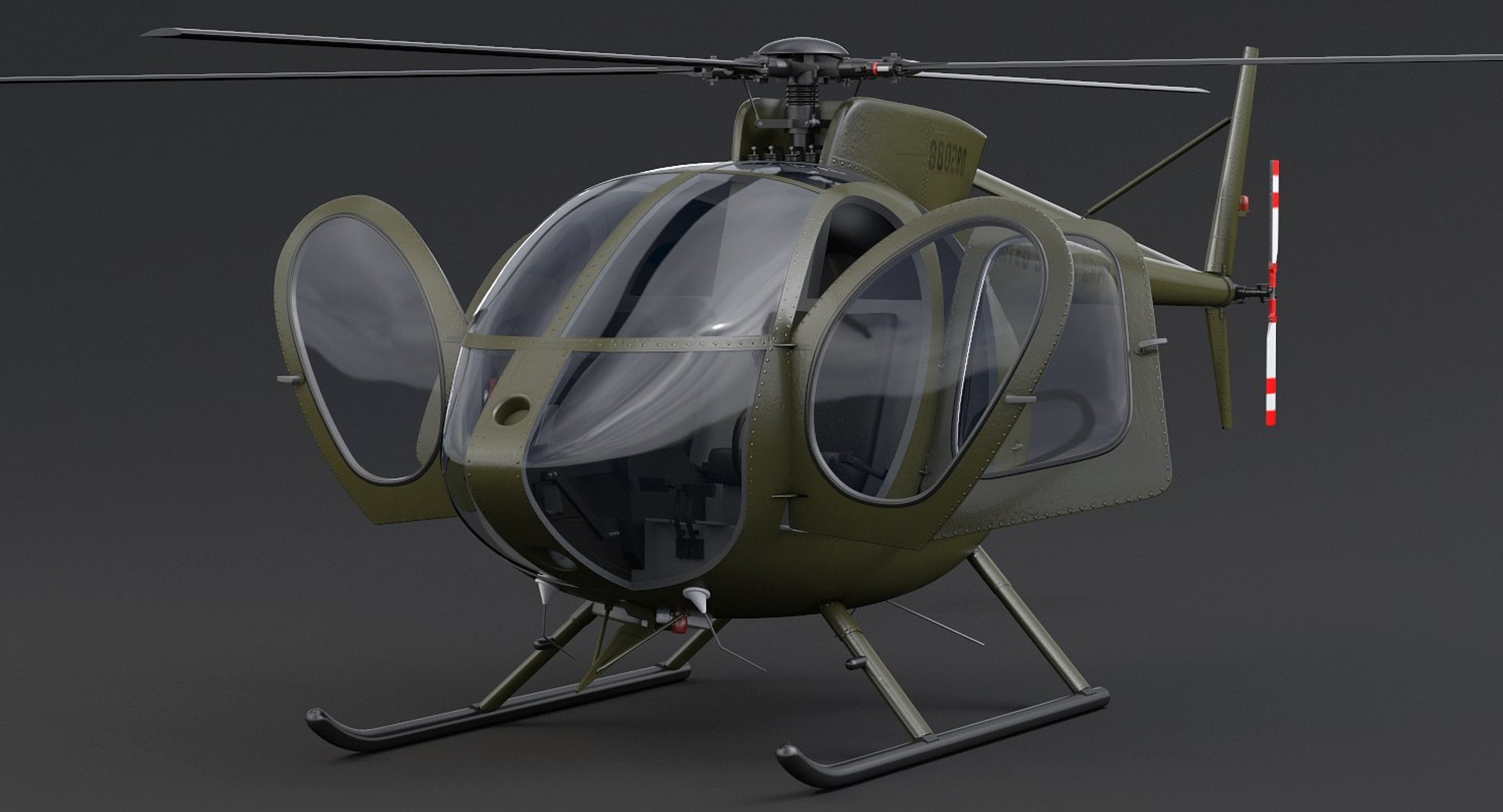 Hughes Md 500e 3d Model