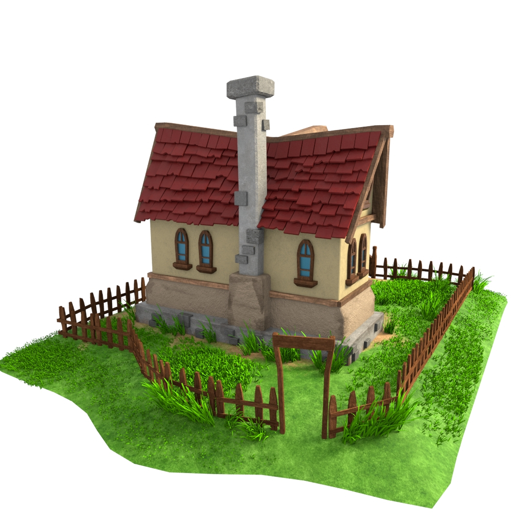 Cartoon house 3D model - TurboSquid 1312025