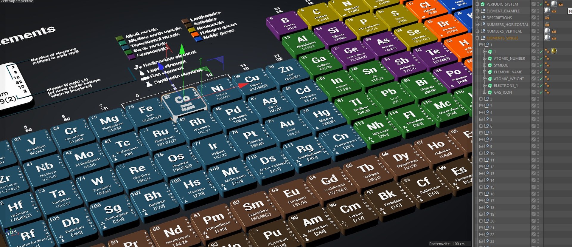 Periodic Table Elements Model - TurboSquid 1592562