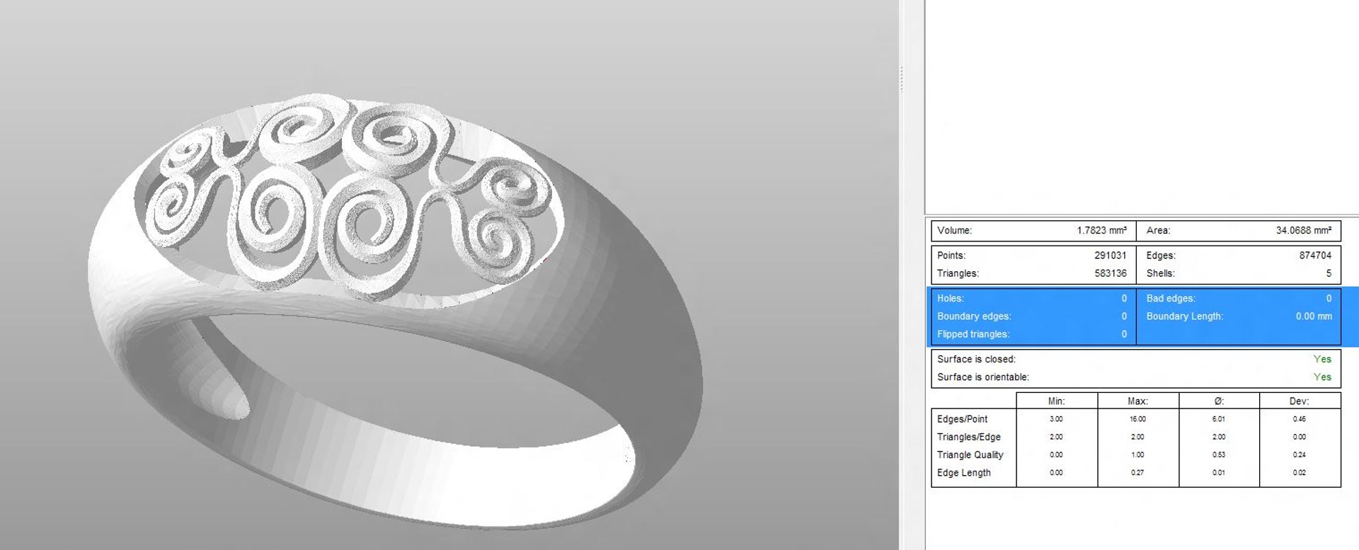 Ring Gems Printers 3d Model