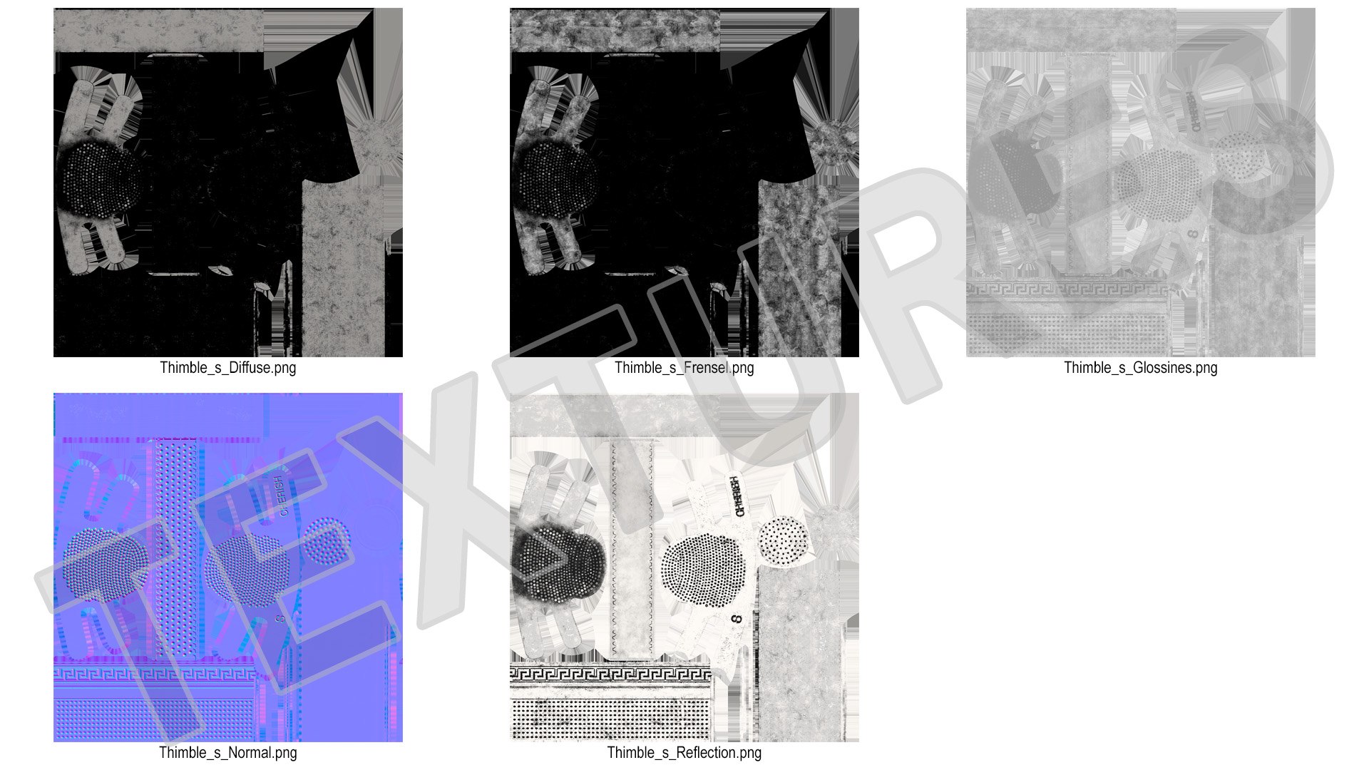 Quilting Thimbles Silver Set 3D Model - TurboSquid 2065222