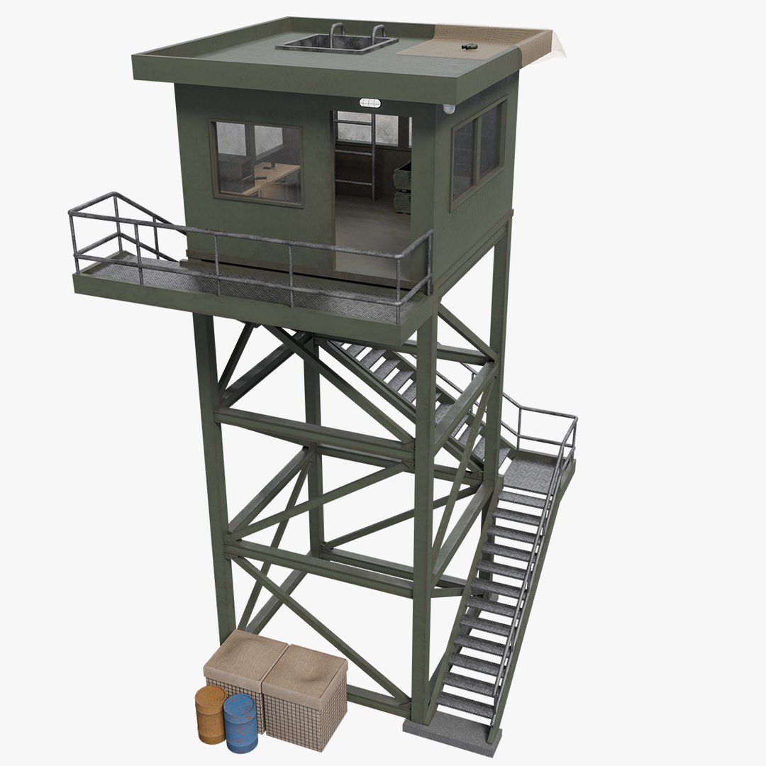 Military Watchtower Model - TurboSquid 2429602