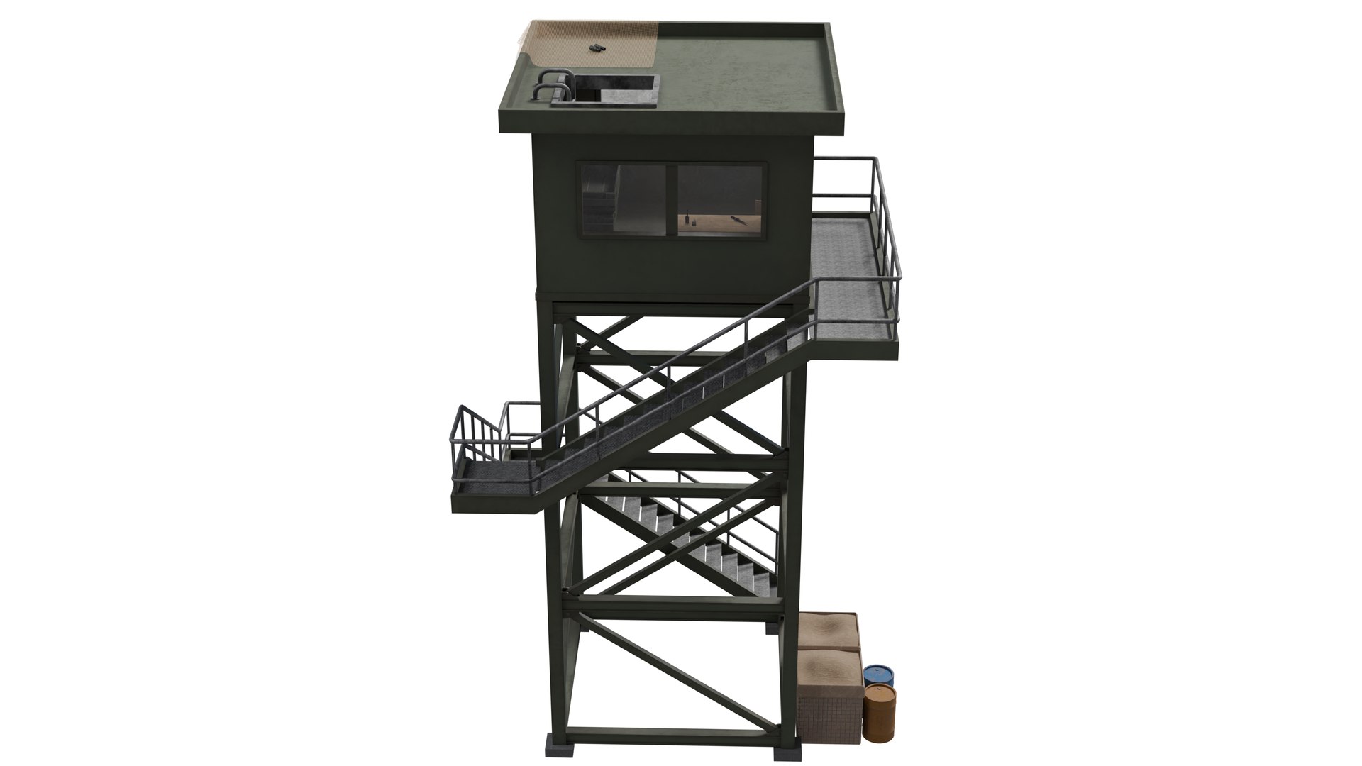 Military Watchtower Model - TurboSquid 2429602