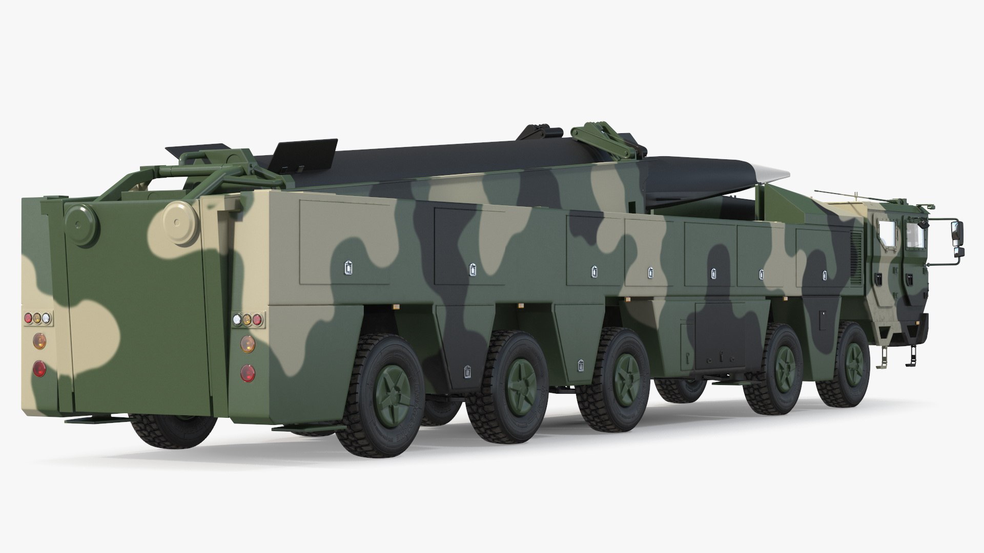 Ballistic Missile on Road Mobile Vehicle 3D model - TurboSquid 2094446