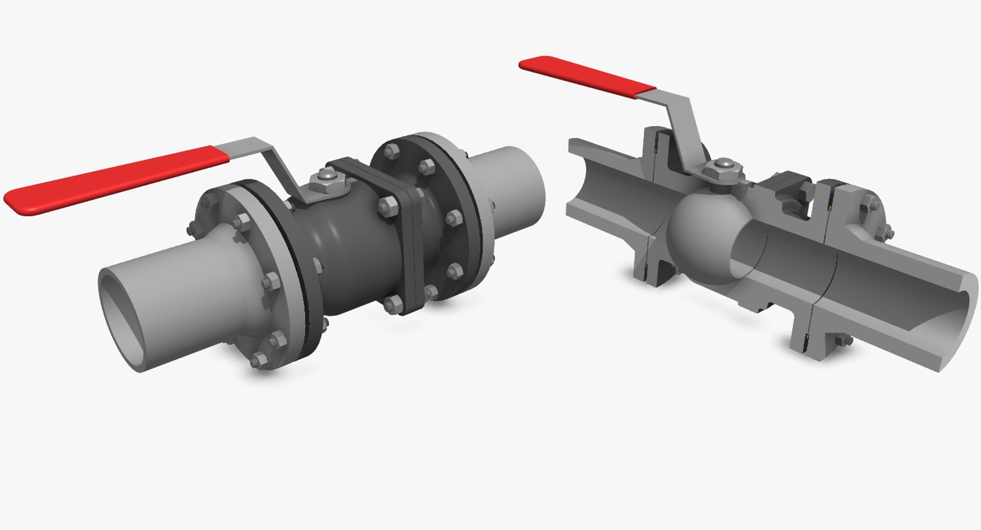 3d Model Ball Valve