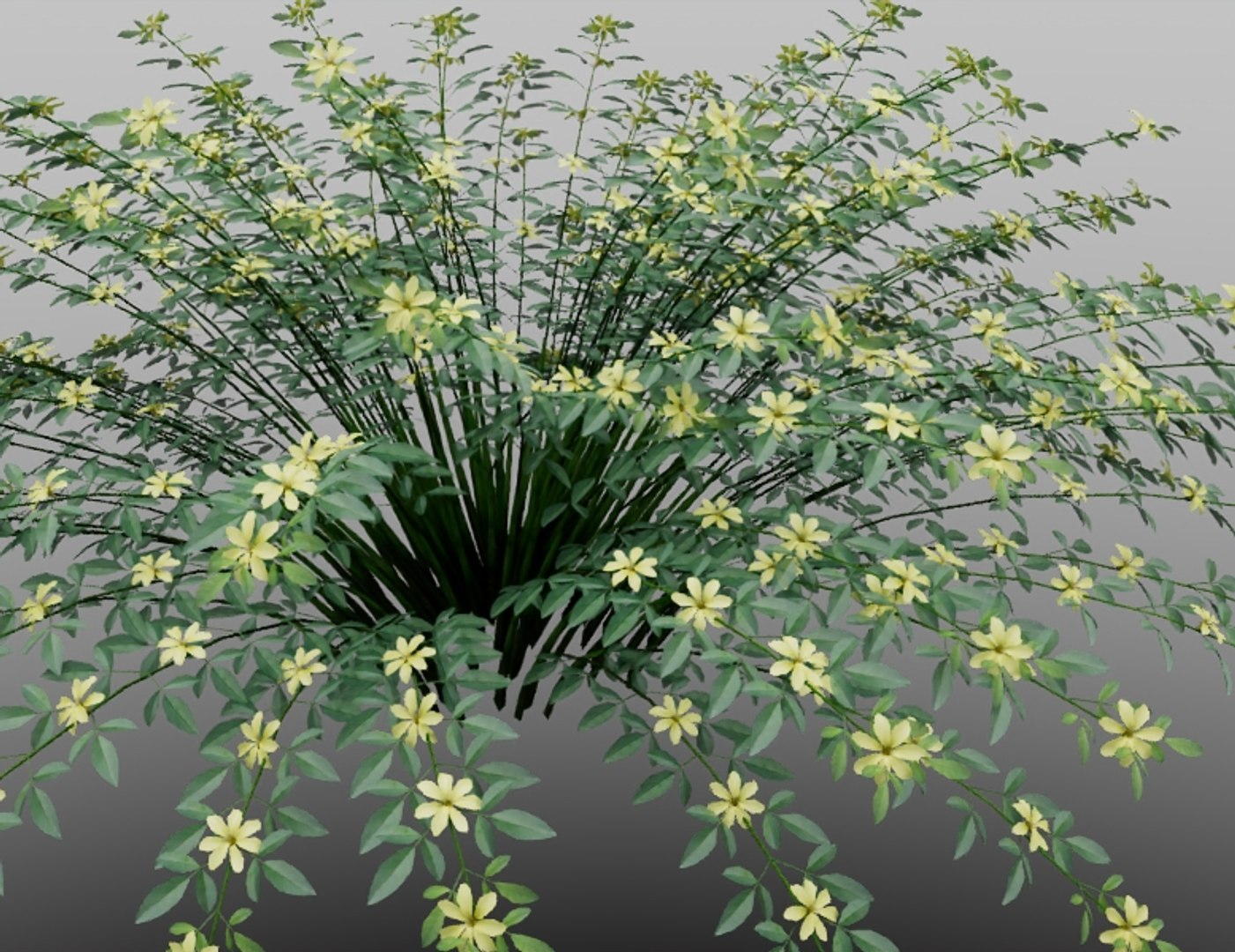 3D Yellow Branch Plant Model Model - TurboSquid 2379674